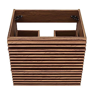 Modway Render 24" Wall-Mount Bathroom Vanity Cabinet in Walnut - Sink Basin Not Included