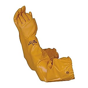 ATLAS 772 Nitrile Coated Gloves 26 inch Long Cotton Lined, Chemical Resistant, Water, Pond, Work, Large