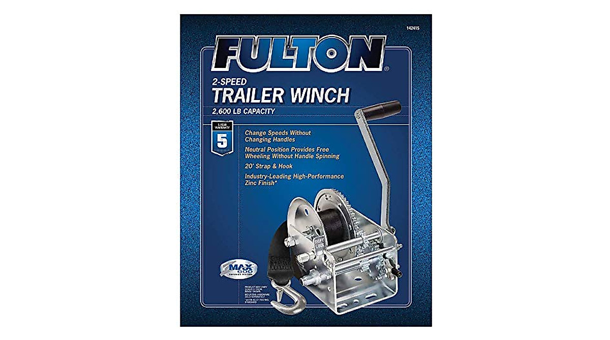 Fulton Dual Speed Winch - 2600 lbs Capacity for Boats