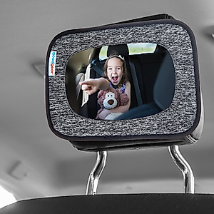 Good Gear Baby Car Mirror for Back Seat Rear Facing Carseat, Shatterproof Backseat View, Infant Safety Travel Essential, Black