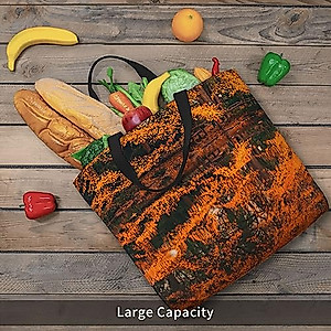 VACSAX Tote Bag for Women Reusable Shopping Bags Tree in water Print Shoulder Handbag Aesthetic Totes for Grocery