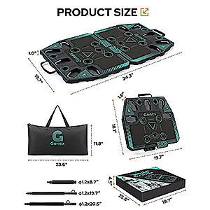 Gonex Portable Home Gym Workout Equipment with 14 Exercise Accessories Ab Roller Wheel,Elastic Resistance Bands,Push-up Stand,Post Landmine Sleeve and More for Full Body Workouts System,Green