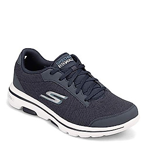 Skechers Men's Gowalk 5 Qualify-Athletic Mesh Lace Up Performance Walking Shoe Sneaker, Navy/Blue, 12