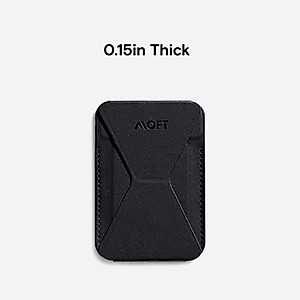 MOFT MagSafe Wallet Stand for iPhone 14/13/12 Series MagSafe Compatible Phone Stand with 3 Viewing Angles (Night Black)