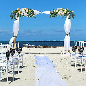 WJYIKEE Artificial Flower Swag 30 Inch Rose Peony Swag Arch Wreath Centerpiece for Wedding Ceremony Sign Home Room Garden Lintel Floral Decoration (Champagne)