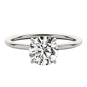 BRIGHTS COLLECTION 1/2 Carat Lab Grown Diamond Solitaire Engagement Rings For Women In 10K White Gold In Ring Size 6.5
