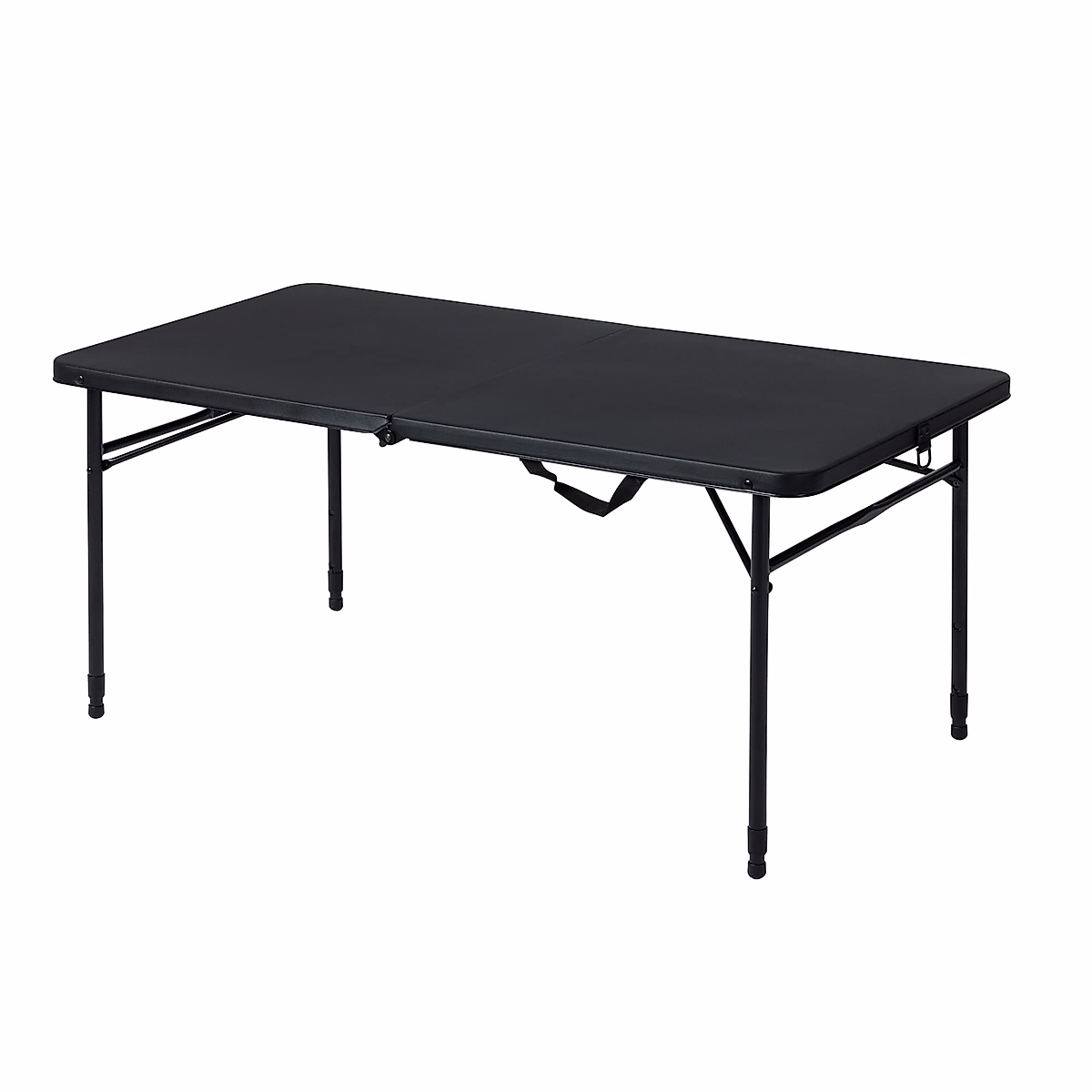 DOrame 4' Fold-in-Half Adjustable Table, Rich Black