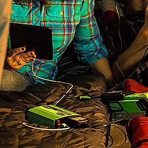 Greenworks 40V 300W Cordless Power Inverter, Sine Wave Inverter with 2 USB Ports and AC Port, IV40A00