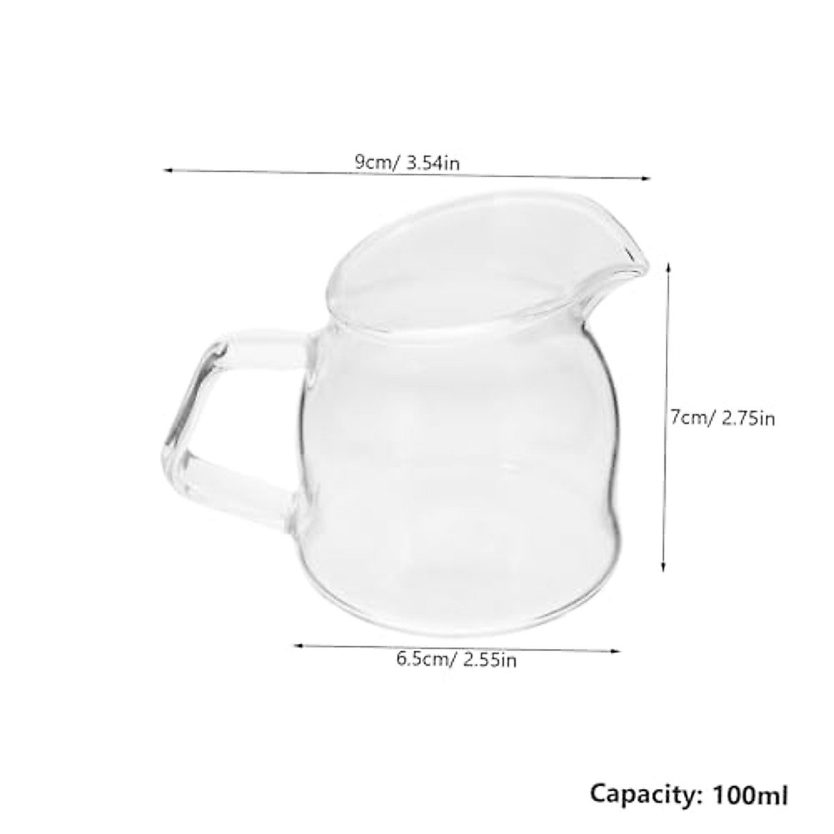 SHOWERORO Milk Cup Creamer Clear Mugs Coffee Hutch Sauce Containers Cups Coffee Kettle Coffee Pitcher Coffee Mugs Coffee Pod Maker Coffee Can Tea Drinking Cup Small Pitcher Glass Transparent