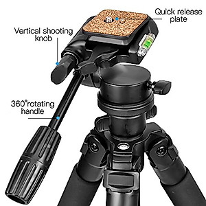 Gosky Tripod -Travel Portable Tripod for Spotting scopes, Binoculars, camcorders, or SLR Cameras (Pro Tripod (61-inch))