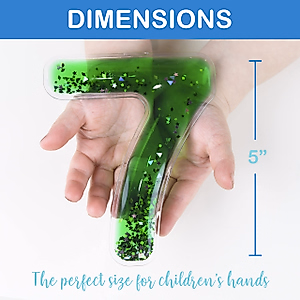 Playlearn Sensory Gel Filled Numbers – Moveable NumberToy - Textured Tactile Squishy Toy Number Set - Ideal for Sensory Learning