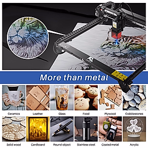 Roomark 10W Output Laser Engraver Machine, Laser Cutting Machine, Engraving Wood and Metal, 400 * 400mm Maximum Working Size, Laser Cutter and Engraver Machine