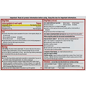 Sudafed PE Head Congestion + Mucus Relief Tablets for Sinus Pressure, Congestion, & Headache, Non-Drowsy Decongestant with Acetaminophen, Guaifenesin & Phenylephrine HCI, 24 ct