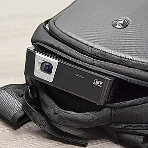 AAXA P6X 1000 Lumen Battery Projector, 4 Hour Battery, Portable Mini Projector, DLP 1080p Support, 30,000 Hours LED, 15000mah Powerbank, HDMI/USB/microSD Input, Worlds Brightest Battery Pico Projector