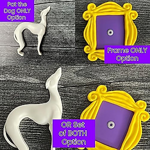 Friends Show Magnet Set/Pat the Dog/Friends Frame/Friends White Greyhound/Pop Culture Magnets/TV Show Merchandise (Set of Both)