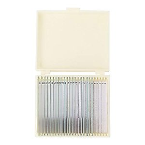 20 Slides Of Biology And Pathology Prepared Microbiological Bacterial Specimens Microscope Slide Set with Plastic Box
