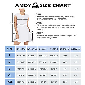 Amoy Women’s Tennis Dress with Built in Shorts UPF 50+ Cap Sleeve Exercise Dresses for Athletic Workout White L