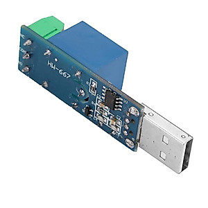 Liyeehao MCU PC USB Control Relay Board, High-Performance Microcontroller Chips, Manual Operation, USB Control Relay Module, Silver Contact, Mount, 1A, 3 Terminals, 1 Second Jog