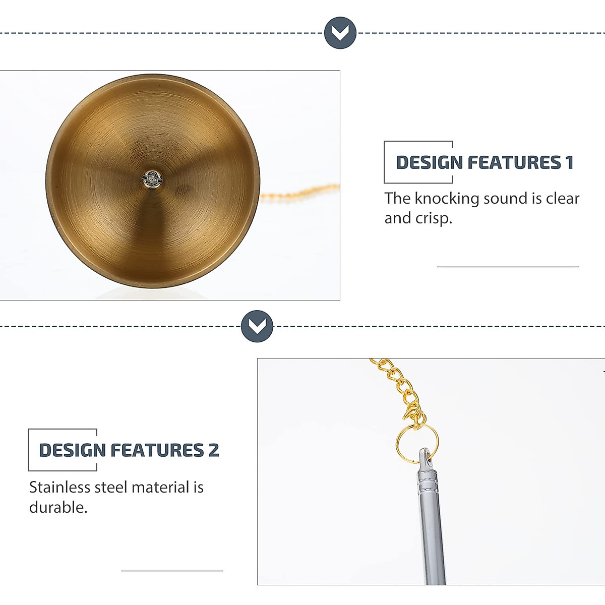 VOSAREA Tingsha Tibetan Bell Buddhist Chime Meditation Chime Bells Buddhist Lucky Symbols Tingsha Cymbals Temple Dharma Ritual Utensil