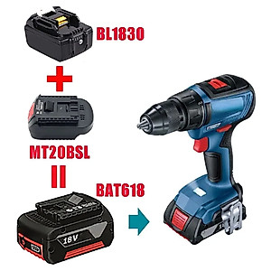 JunYouCaiKJ MT20BSL Battery Converter Adapter for Makita 18V Li-ion Battery BL1830 BL1860 Used to for Bosch 18V Tool