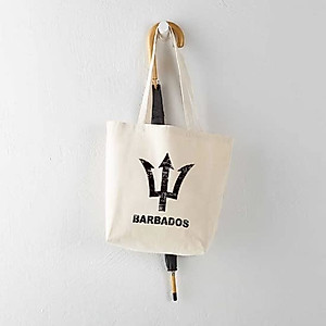 CafePress Vintage Barbados Tote Bag Natural Canvas Tote Bag, Reusable Shopping Bag