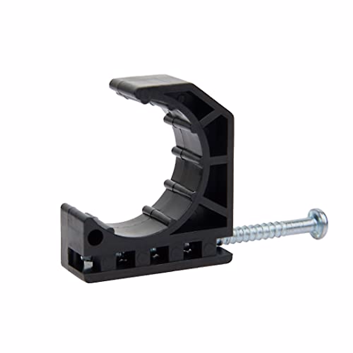 (Pack of 50) EFIELD Black Color Half Clamp Fixture, J-Hook with Nail For 3/4" PEX Tubing/Pipe Support (3/4 Inch)