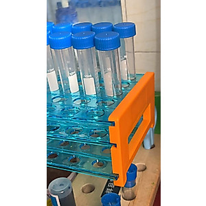 Othmro 2Pcs 40mm Clear Test Tube Racks 6Positions Plastic Centrifuge Tube Rack Holders Plastic Stand Storing Bracket Rack Test Tube Holders for Labortory Holder Party Favors Decoration Transparent