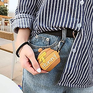 Cute Case Compatible with Apple AirPods Pro Cartoon Anime Cool Kawaii Food Cover Silicone Shell Anti-Fall Cases for New Apple AirPods 2019 for Men Women (AirPods Pro, Hunny)