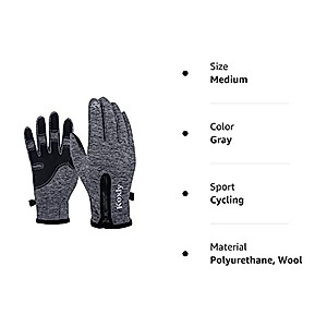 Koxly Winter Gloves Touch Screen Fingers Warm Gloves Insulated Anti-Slip Windproof Waterproof Cycling Riding Running Work for Men Women Mens Womens