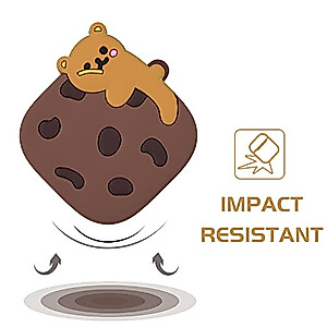 Powerbeats Pro Case, 3D Cute Cartoon Character Shockproof Protective Silicone Case Cover for Powerbeats Pro with Keychain for Girls Women Kids (Cookie Bear)