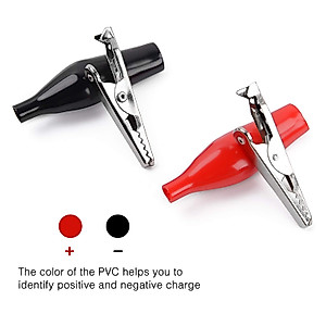 Nilight - 50052R 60Pcs Metal Alligator Clip Clamp Assortment Test Lead Electrical Battery Clamp Connector Alligator Connector Electrical Assortment Charging Clip