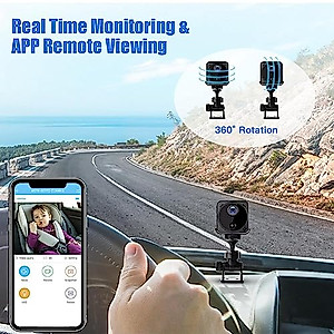 HASTA 4K Mini WiFi Nanny Camera Long Standby Built-in Battery Motion Detection Alarm Surveillance Camera(B)