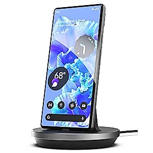 Encased USB Type C Desktop Charging Stand - Compatible with All Google Pixel Phones - Charger Dock for Pixel 6a, 6 Pro, / 7a, 7, 8, 8 Pro Models, Aluminum Black (Case Compatible)