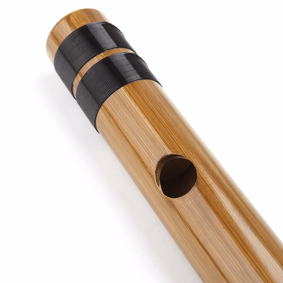 Japanese Bamboo Flute with Black Lines 7/8 Hon Handmade Bamboo Musical Instrument (7 Hon)