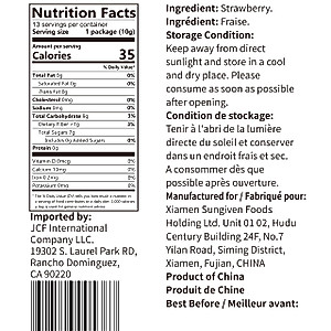 ONETANG Freeze-Dried Fruit Strawberry, 10 Pack Single-Serve Pack, Non GMO, Kosher, No Add Sugar, Gluten free, Vegan, Holiday Gifts, Healthy Snack 0.35 Ounce