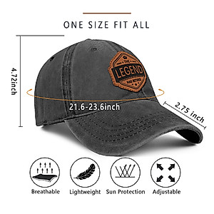 Retired Hat Retirement Gifts for Men Women The Legend Has Retired Leather Pattern 100% Cotton Baseball Cap