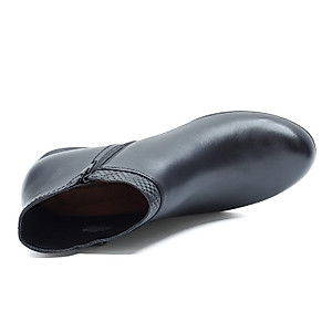 Rockport Women's Carly Bootie Ankle Boot, Black Leather, 7.5 M US