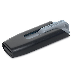 Verbatim 8GB USB 3.0 Store 'n' Go V3 Flash Drive - Cap-Less & PC / Mac Compatible - Gray