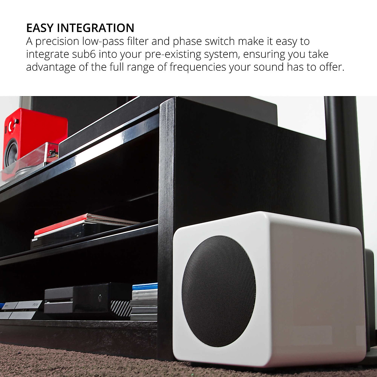 Kanto SUB6 6-inch Powered Subwoofer - Matte White