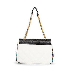 Betsey Johnson Love Shoulder Bag, Black/White