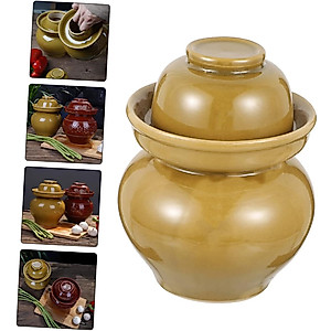 OUSIKA for Container Sealing Chinese Storage Canister Water Vegetables Cansiter with Pickled Egg Jars Sauerkraut Duck Tradition Bottle Crock Capacity Paocai Foods Pickle Jars