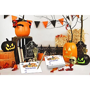 Halloween Theme Guess how many (1 double-sided printed sign and 50 game cards), Halloween decorations, Halloween ideas, Halloween party games, baby shower games WSJCTG001