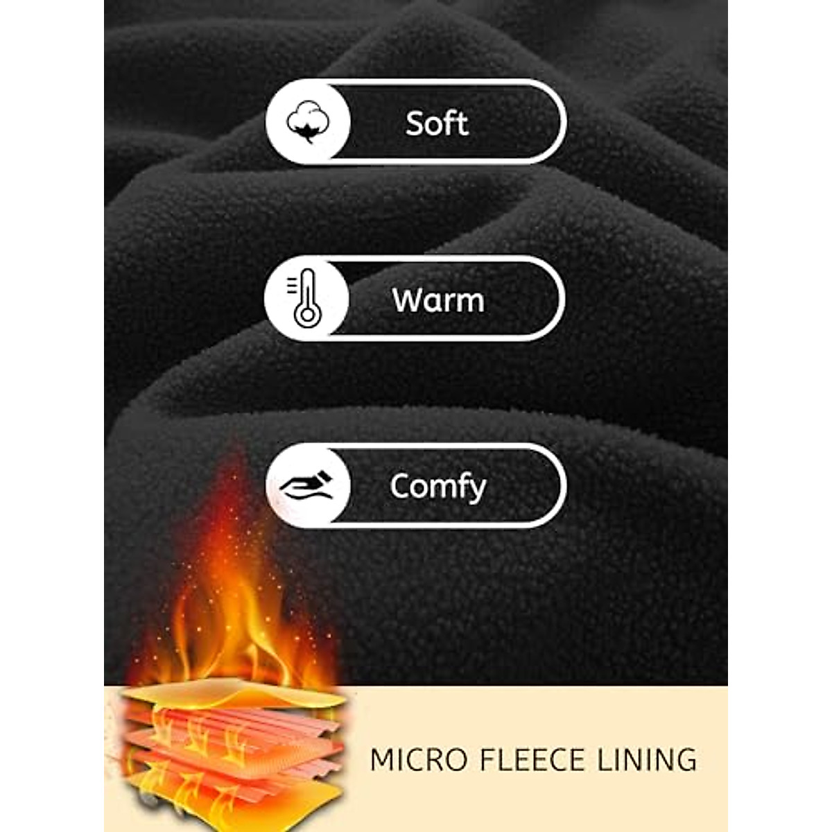 MAGCOMSEN Sudaderas De Hombre Black Sweatshirt Black Sweatshirts For Men Black Crew Neck Sweater Fleece Pullover Men