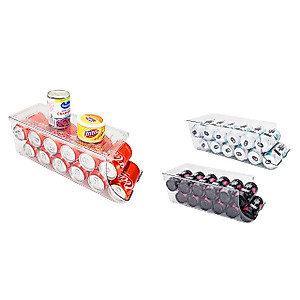 SCAVATA 3 Pack Soda Can Organizer for Refrigerator
