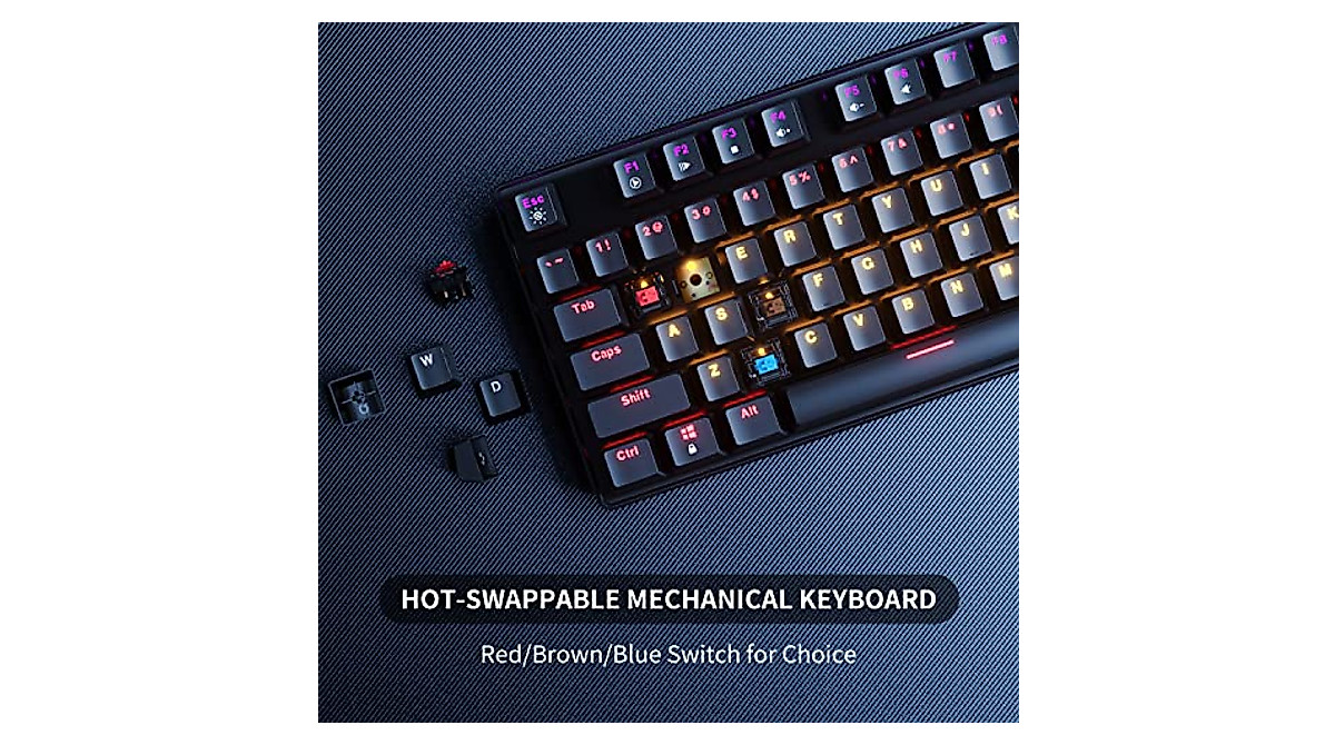 Newmen GM335 Mechanical Keyboard Wireless,USB C Wired/2.4Ghz ...