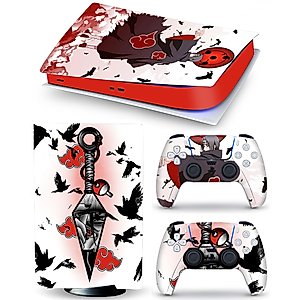 Skins for PS5 Digital Edition Skin Anime Console and Controller Sticker Wrap Vinyl Cover Compatible with PlayStation 5 Digital Edition