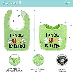 The Peanutshell Terry Bib Set for Baby Boys or Girls, 8 Pack Unisex Set for Feeding, Teething, Drooling
