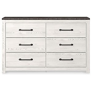 Signature Design by Ashley Gerridan Coastal 6 Drawer Dresser, Two Tone White