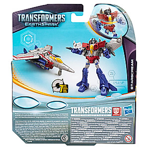 Transformers Toys EarthSpark Warrior Class Starscream Action Figure, 5-Inch, Robot Toys for Kids Ages 6 and Up