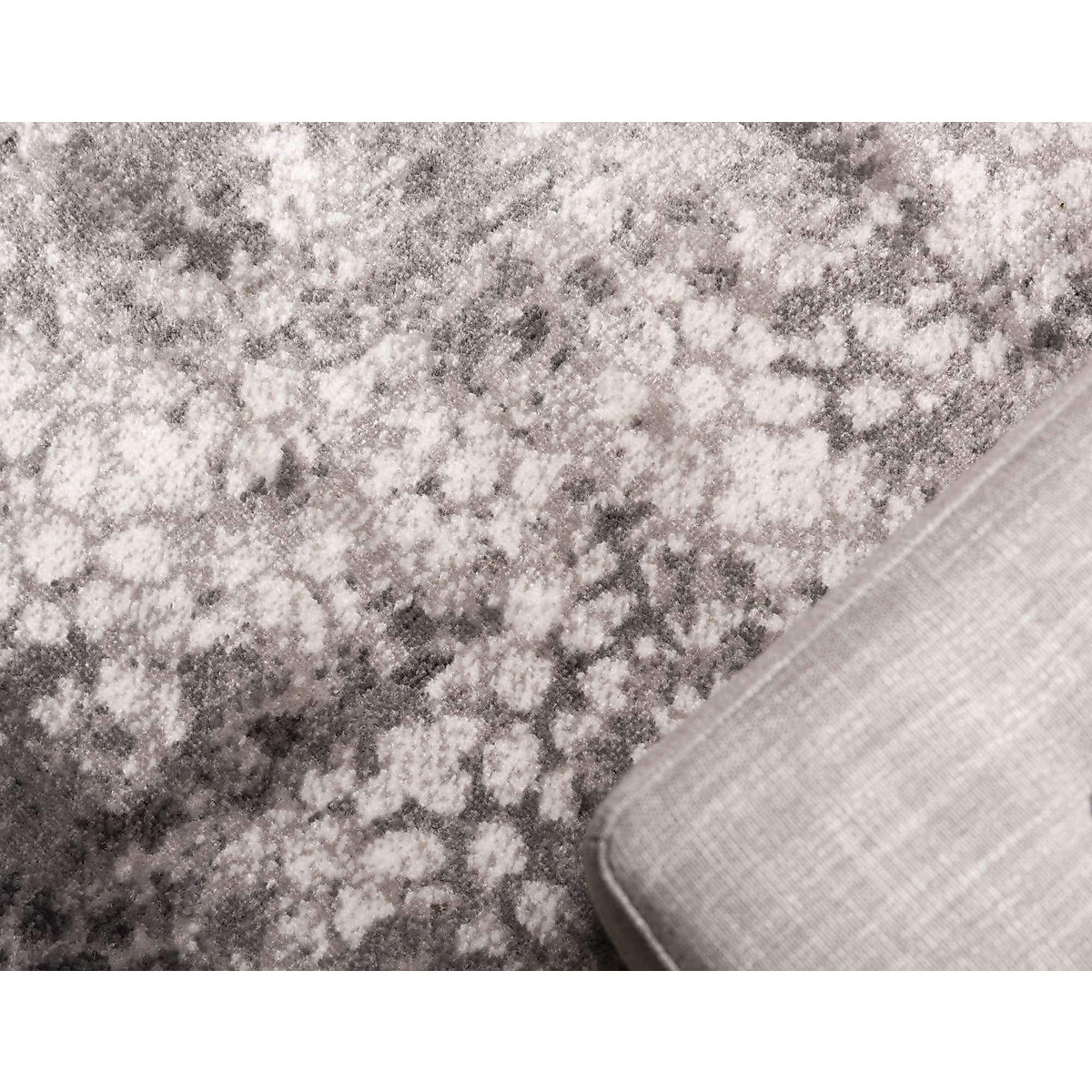 Unique Loom Sofia Collection Area Rug - Larvotto (2'x 6' 7" Runner, Dark Gray/ Ivory)